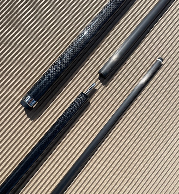 12.5mm Jumart Carbon Fibre Pool Cue - Pro Taper - Black – Darts and ...