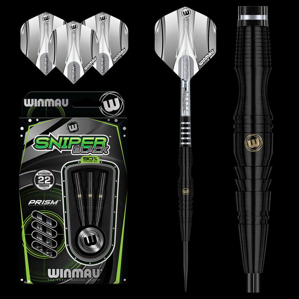Winmau Sniper Black 90% Tungsten Darts - 22g / 24g – Darts and Cues ...