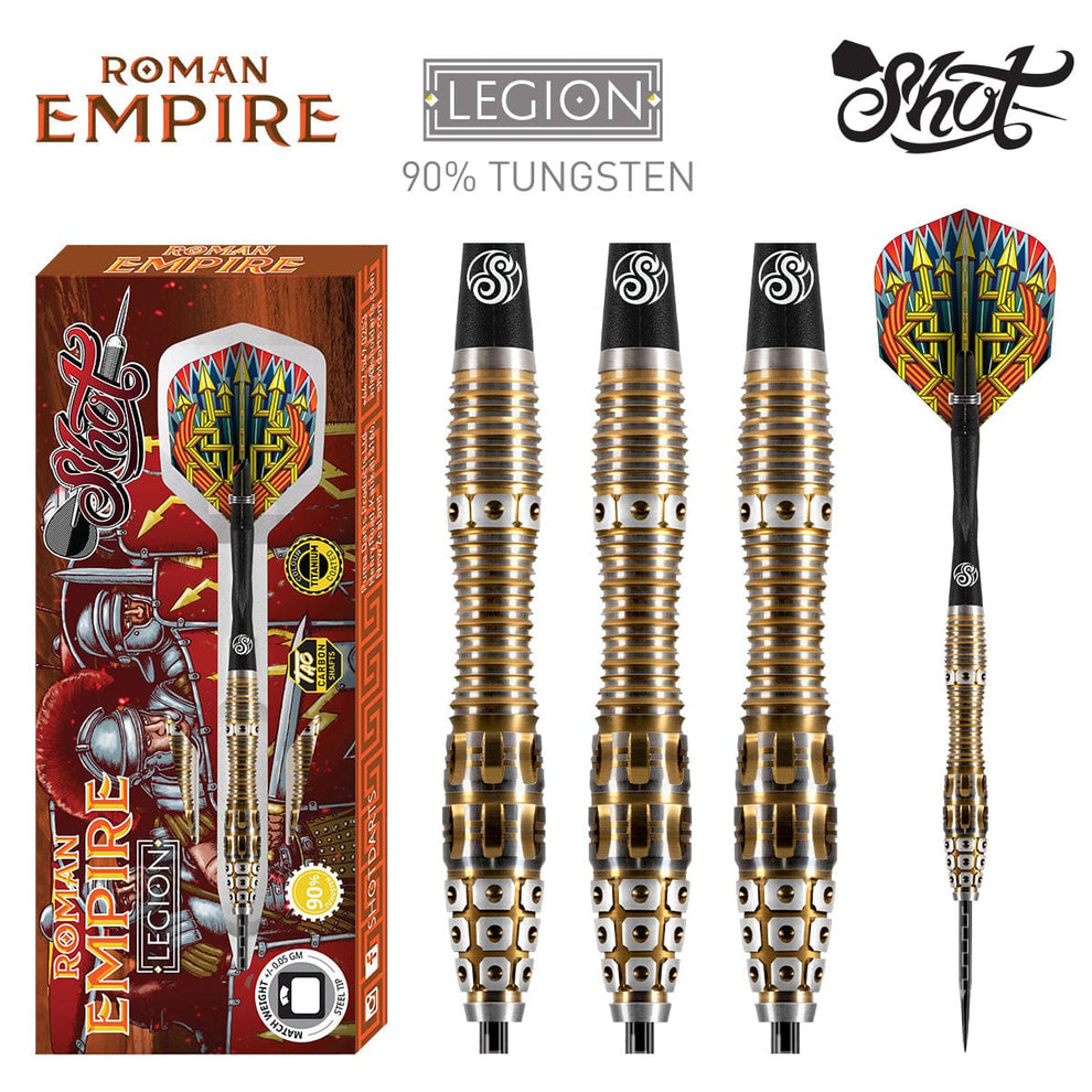 Shot - Roman Empire - Legion 90% Tungsten Darts – Darts and Cues Australia