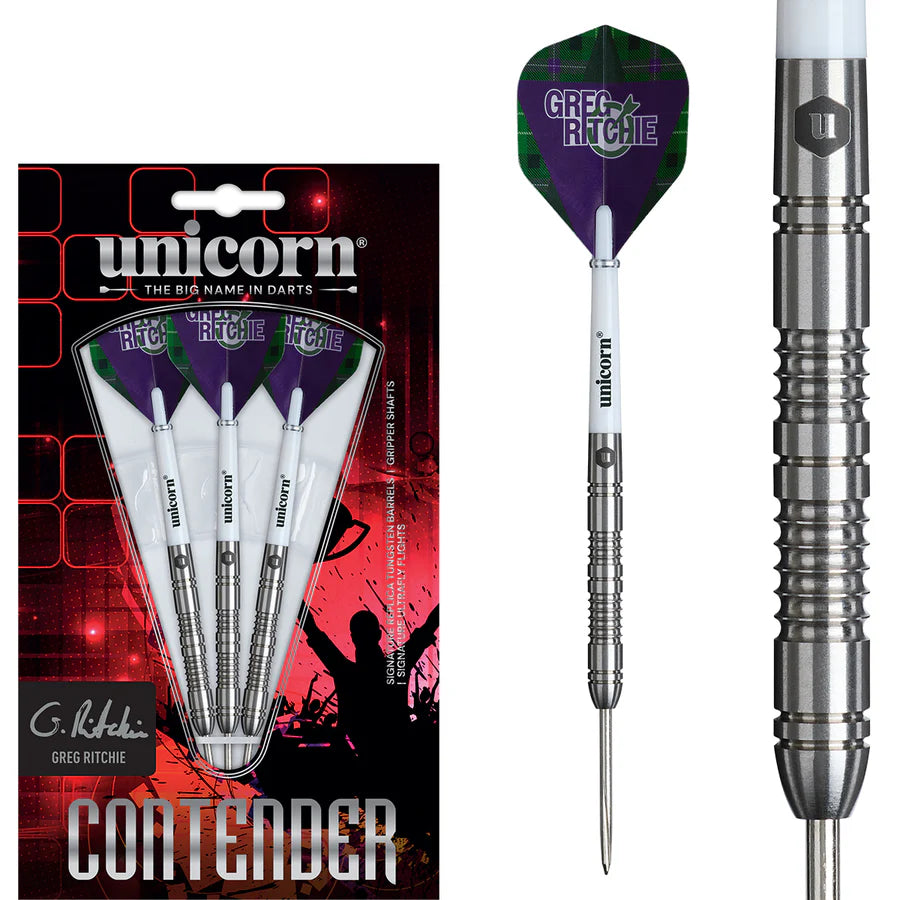 Unicorn Darts - Contender - Greg Ritchie - 95% Tungsten Steel Tip Dart ...