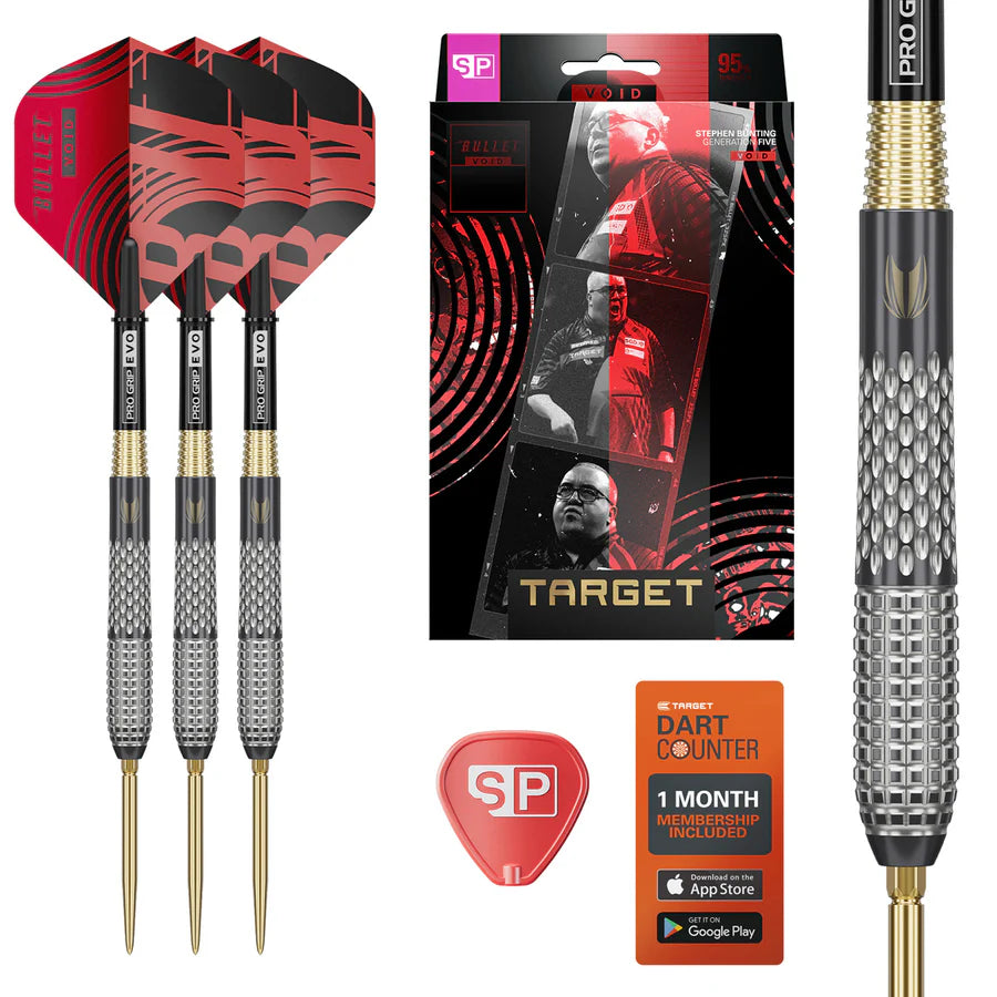 Target Darts - Stephen Bunting G5 Void - 90% Steel Tip Tungsten Darts ...