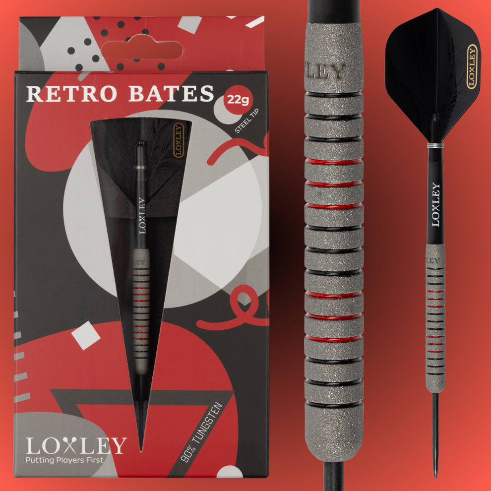 Loxley Darts - Retro Bates 90% Tungsten Darts - 22g – Darts and Cues ...